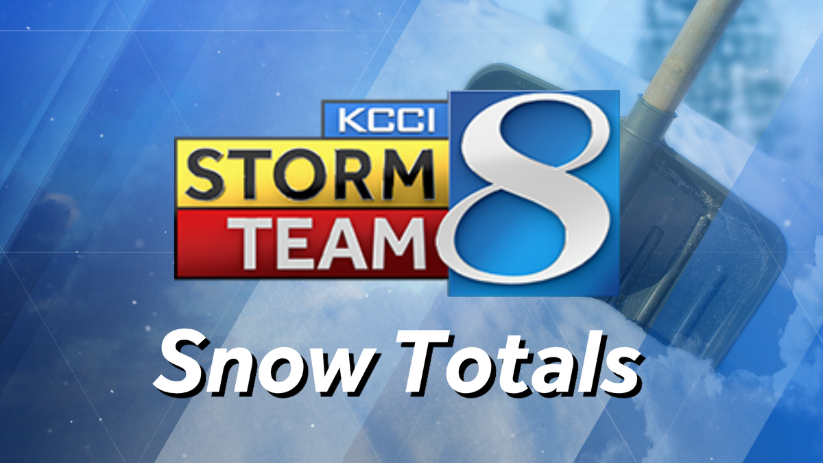 Iowa snowfall totals: Here's how much has added up Wednesday