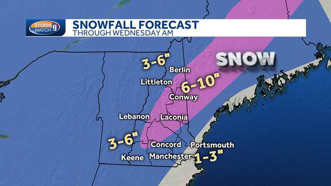 Incoming winter storm to bring snow, mix, rain to NH