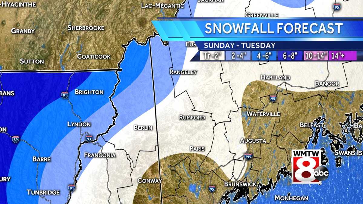 Mountains to see snow as cold air moves into Maine
