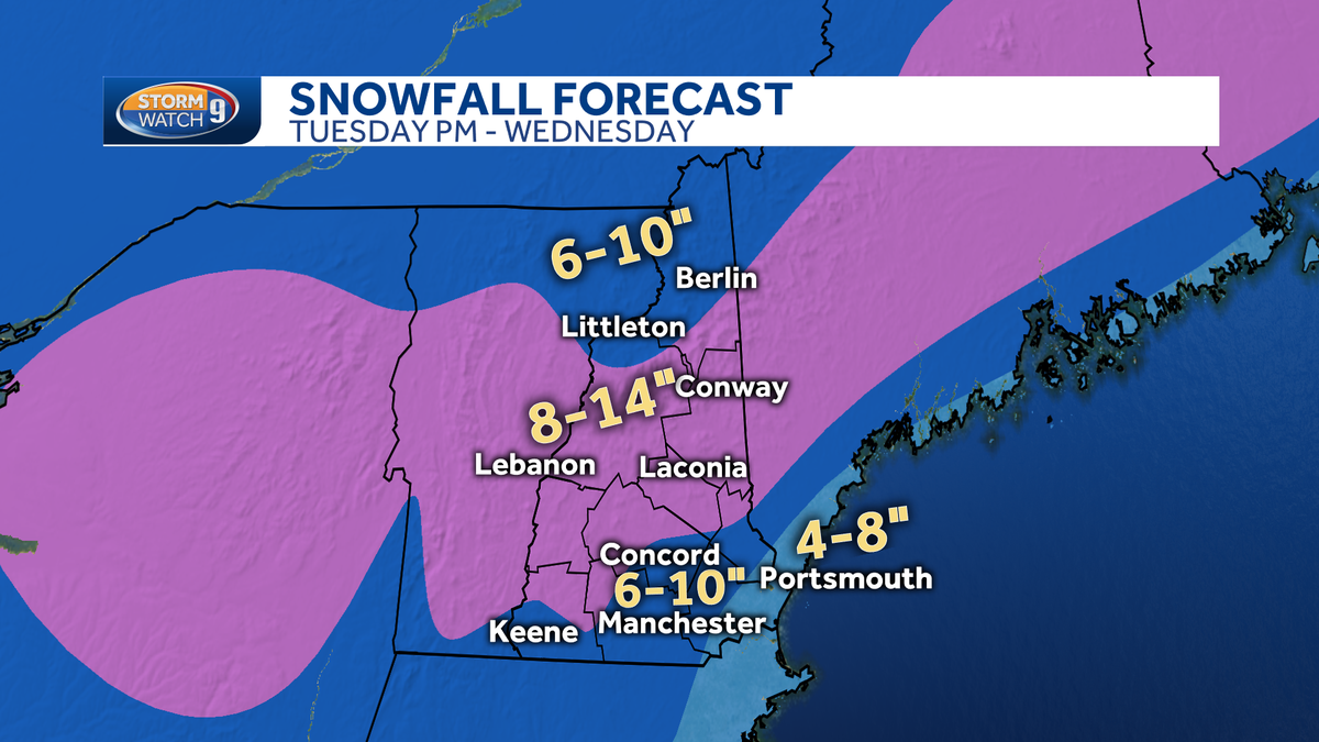 Wintry weather headed our way for Tuesday