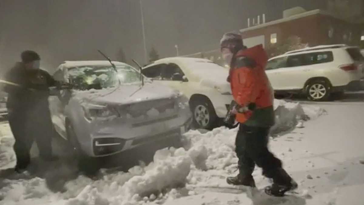 'It's a good feeling': Boy and his friend clean snow off cars of ...