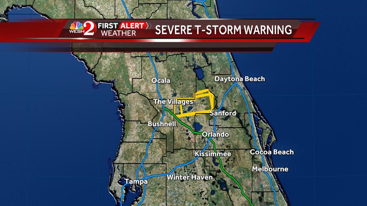 Severe weather moving across Central Florida
