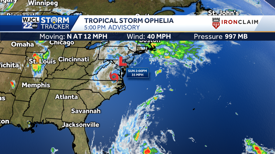 Tracking both Tropical Storms Ophelia and Philippe