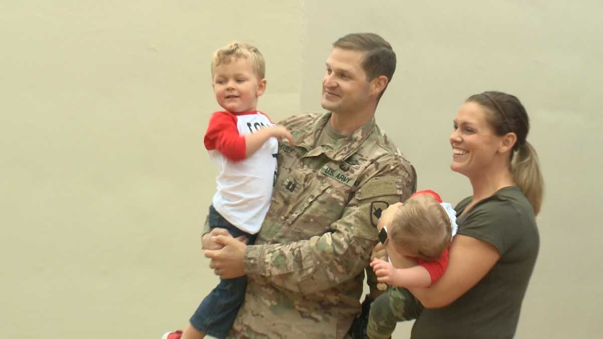 Local soldier surprises sons after 11-month deployment