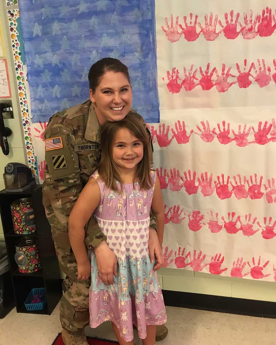 Soldier Mom Surprises Daughter At School After Year Long Deployment