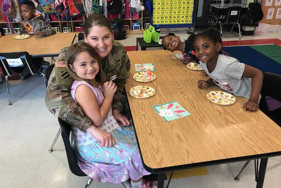 Soldier Mom Surprises Daughter At School After Year Long Deployment