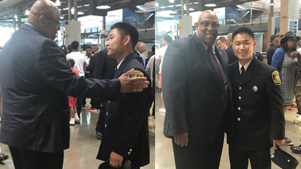 Son of fallen officer Sonny Kim becomes a Cincinnati firefighter