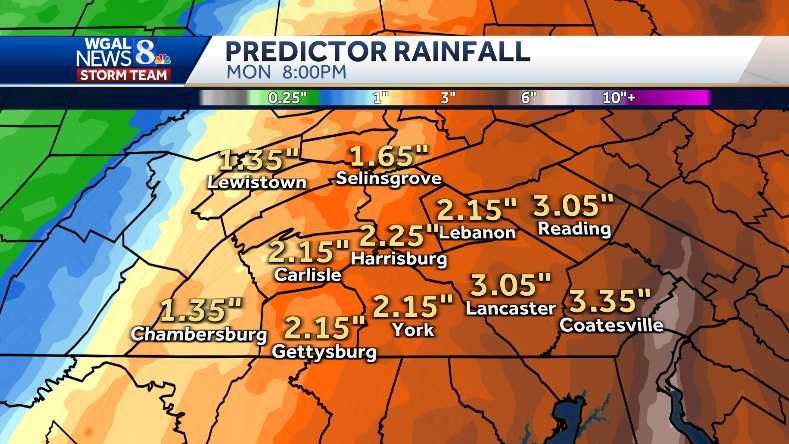 South-central PA: Storm system expected to bring heavy rain