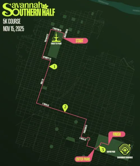 Inaugural Savannah Southern Half Marathon and 5K this weekend