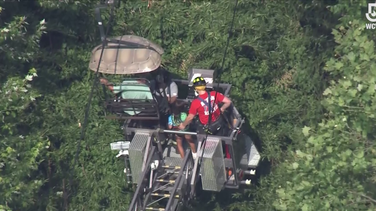 Riders rescued from stuck Skyfari Sky Ride at Southwick Zoo