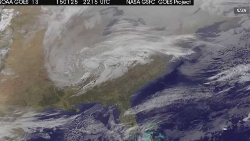 This is what a blizzard looks like from space