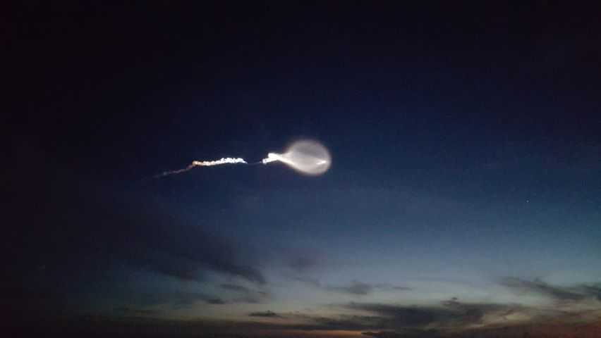 SpaceX launch lights up Florida sky