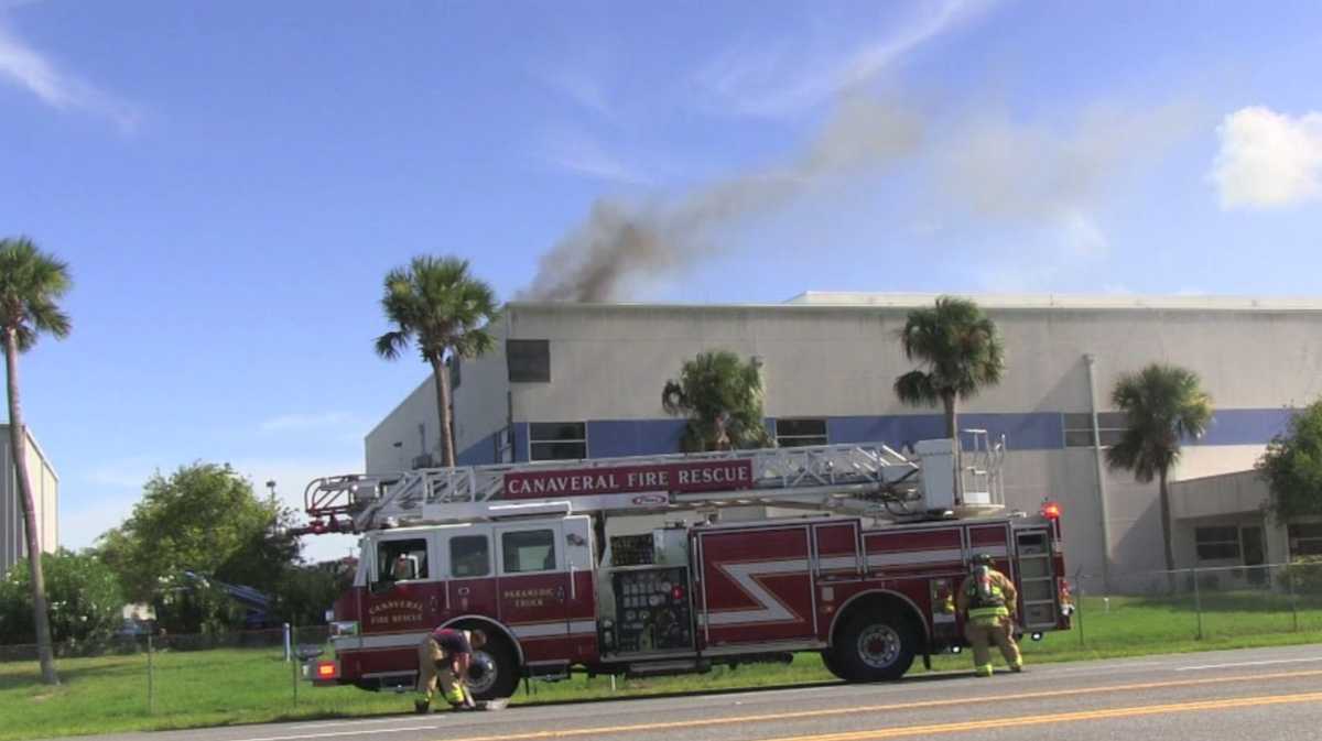 Firefighters extinguish fire on roof of SpaceX building
