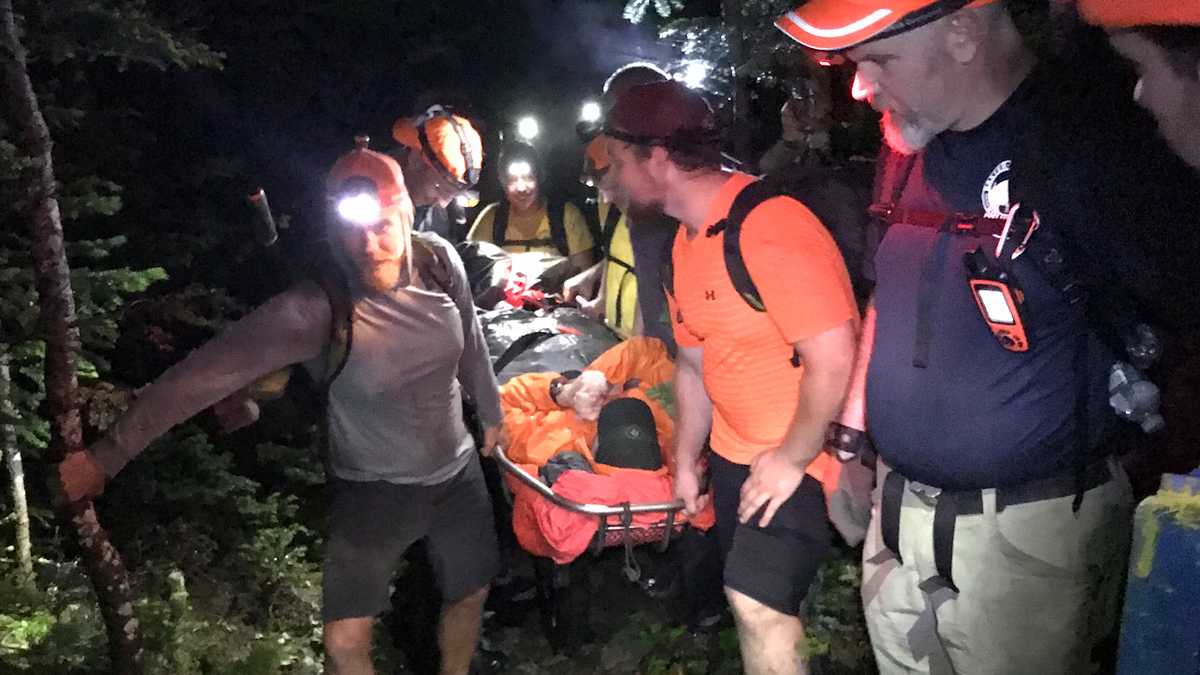 Dozens of first responders, volunteers rescue injured hiker from Maine ...