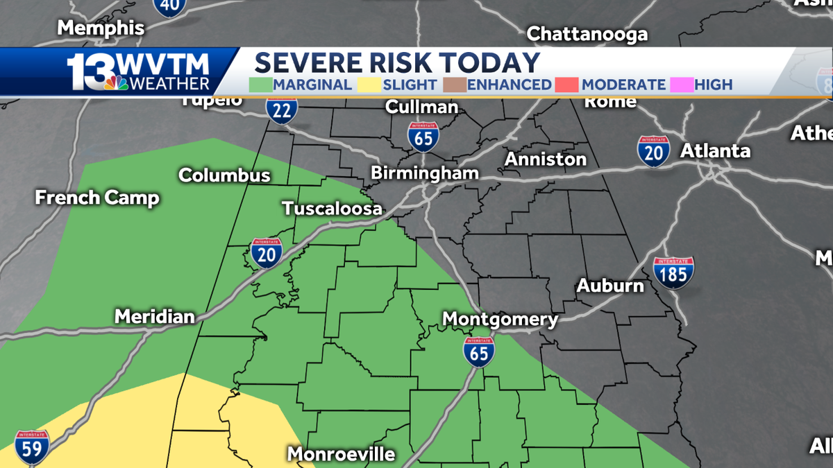 GRAPHICS: Latest timing on today's storms