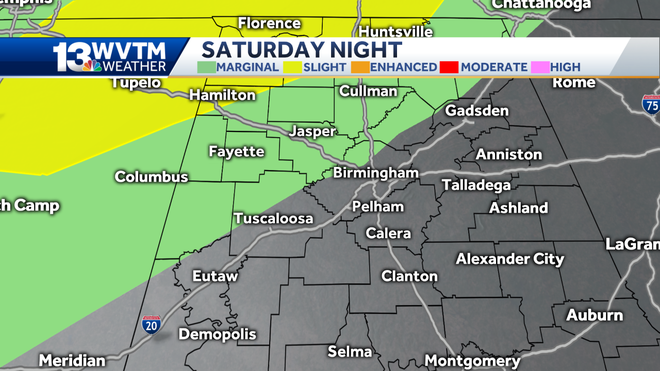 Very warm day with storms late