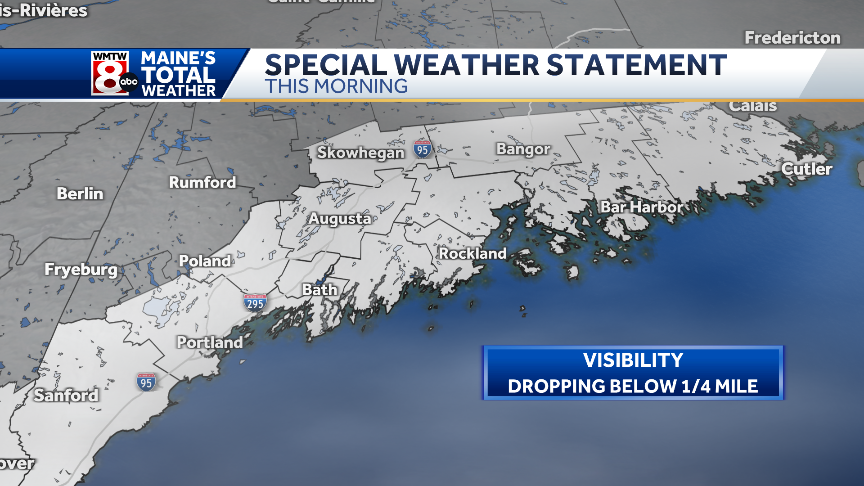 Patchy dense fog Sunday morning