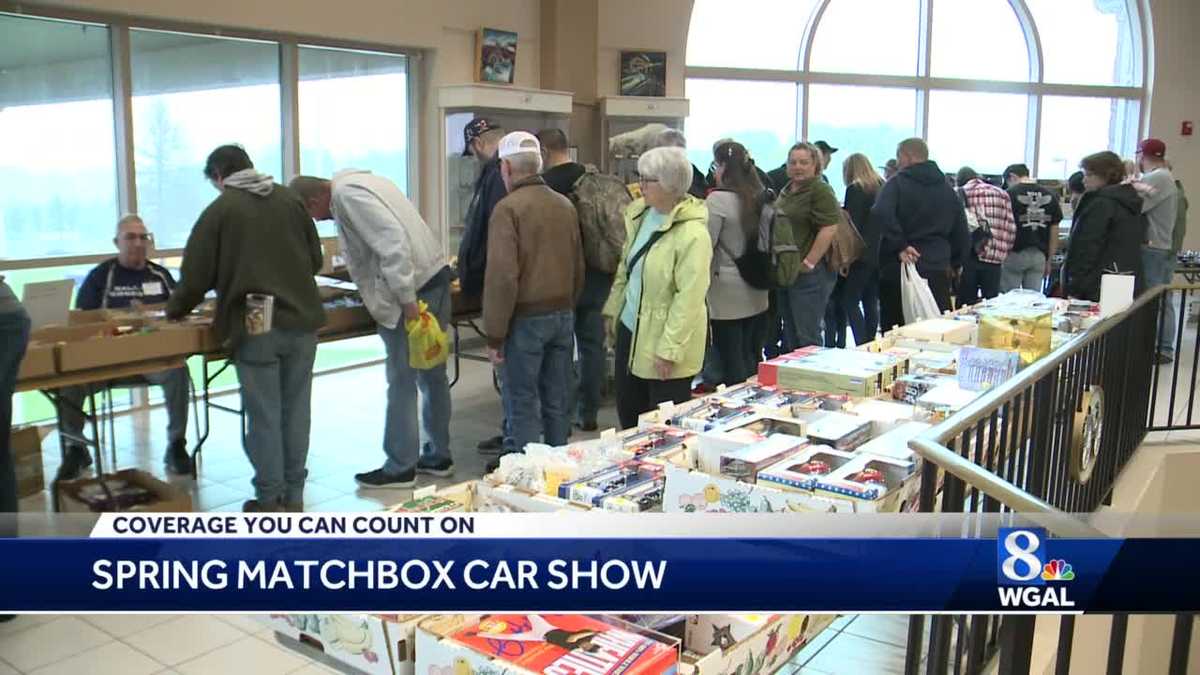 Over 90 display tables at the Matchbox car show
