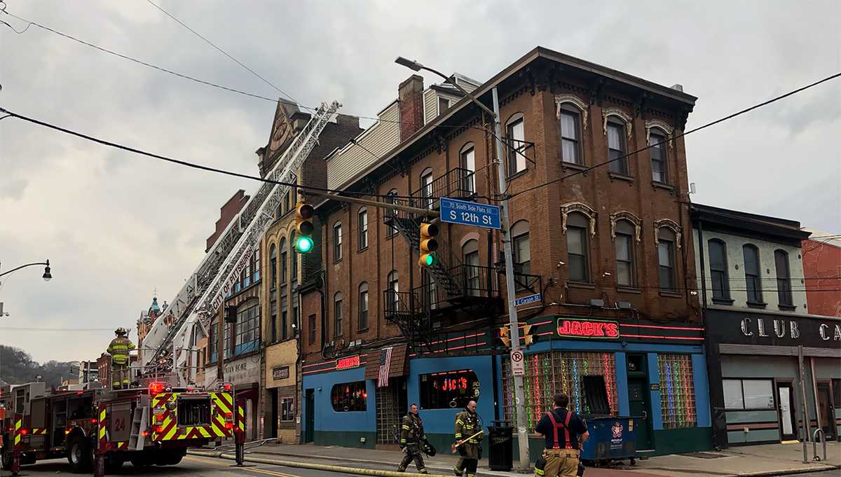 Firefighters battling 2-alarm fire at building in South Side
