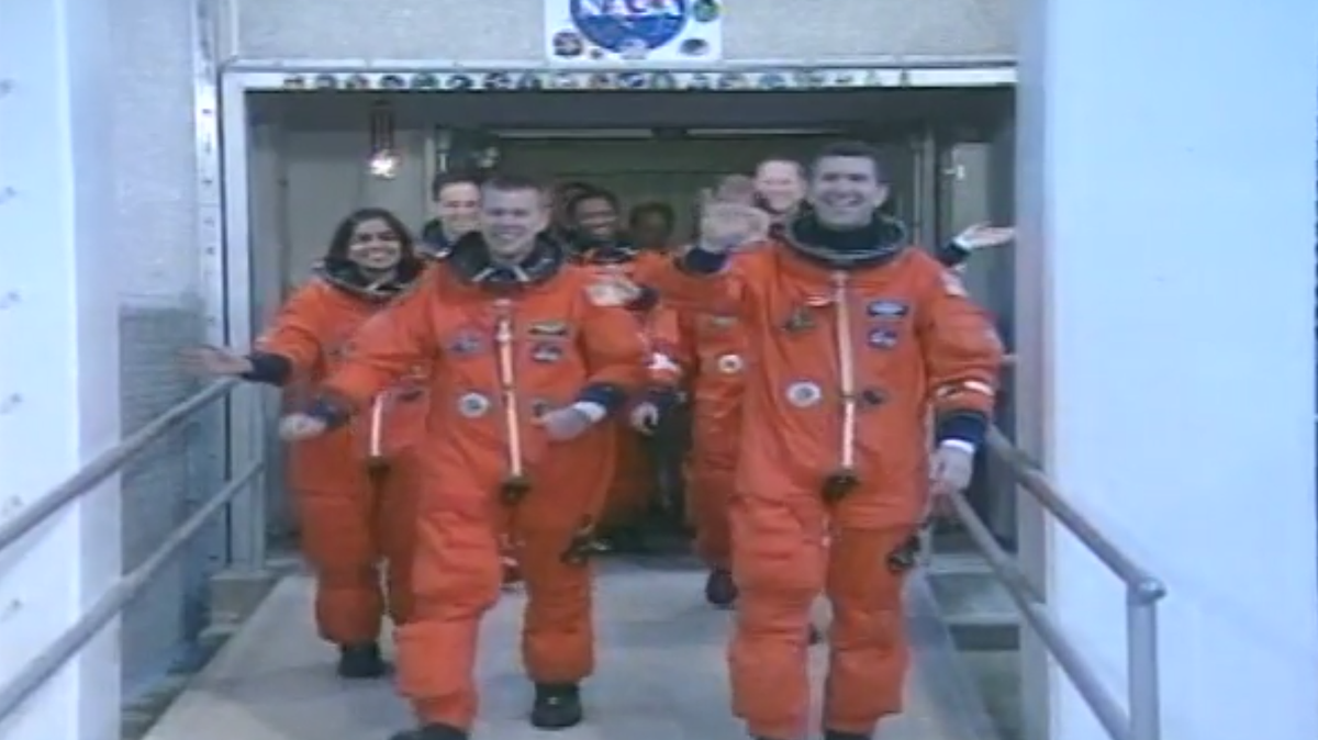 NASA archive footage shows Columbia astronauts' final moments