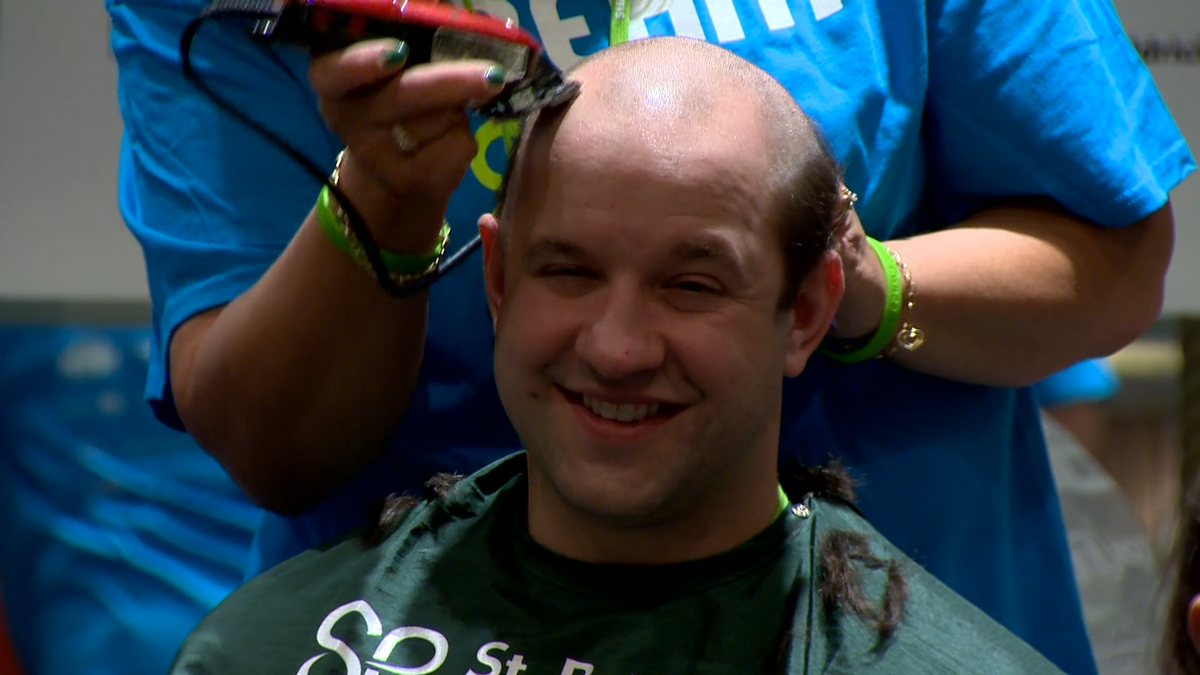 Fundraiser turns bald heads into hope for young cancer patients
