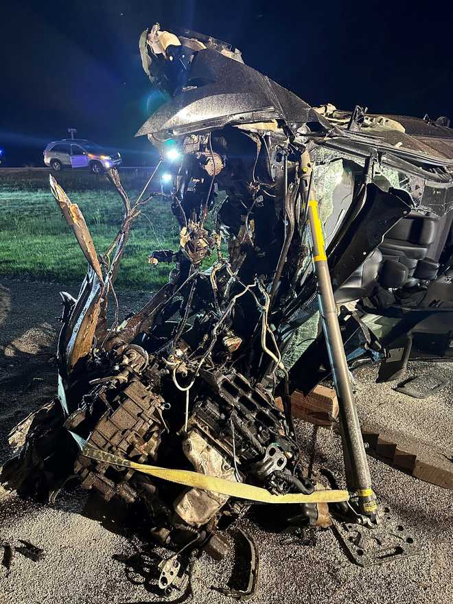 Man seriously hurt after getting trapped following Standish crash