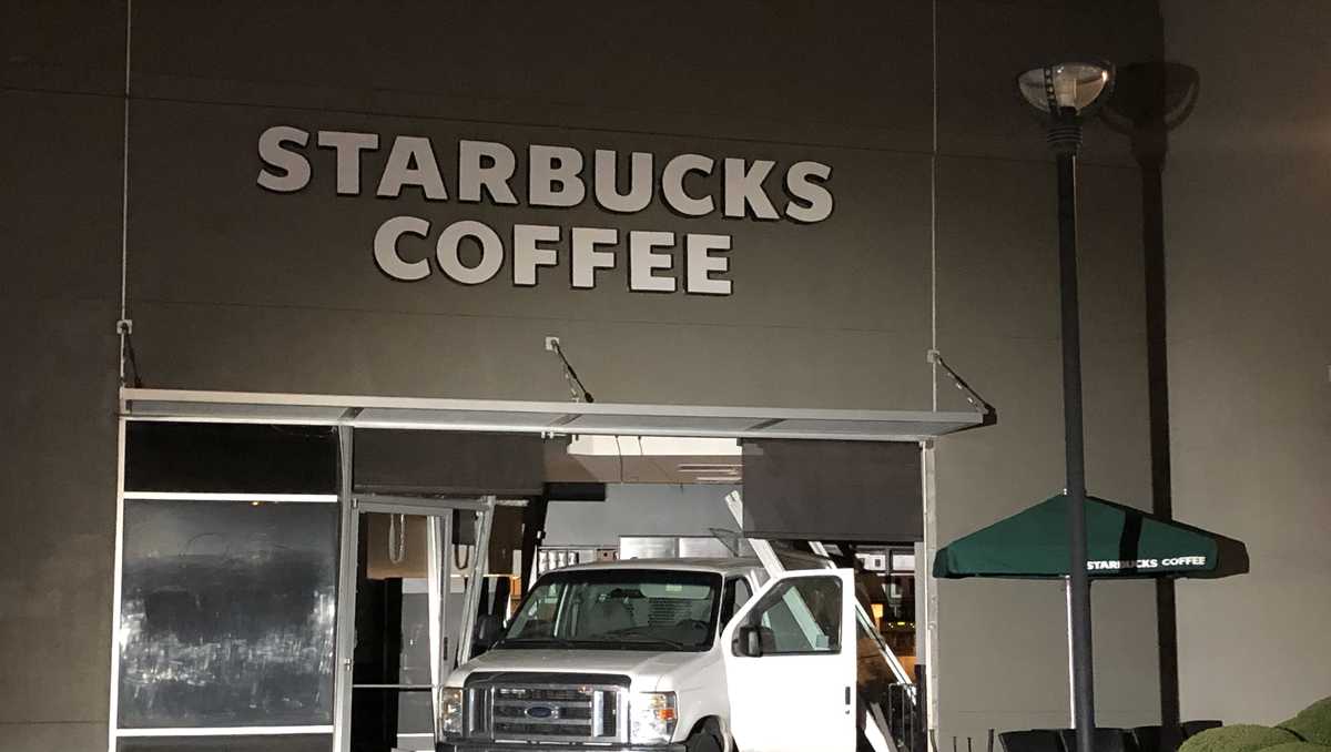 Van crashes through Natomas Starbucks