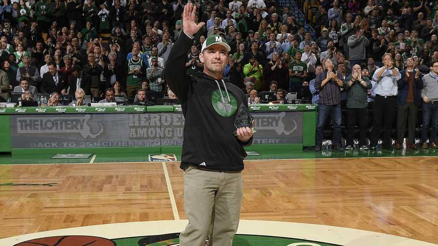 Keene officer honored by Celtics for donating portion of liver to infant