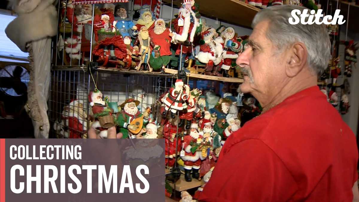 Man continues Santa collecting tradition after wife dies