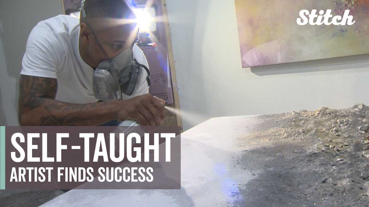 Artist strikes gold with self-taught painting skills