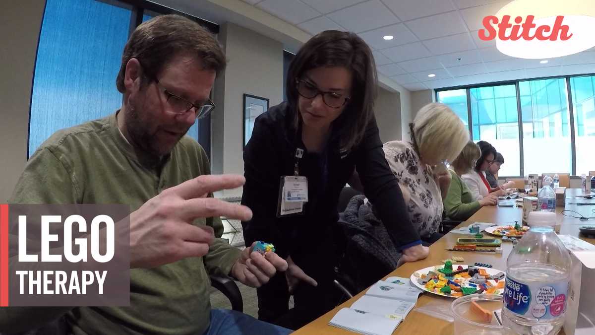 Multiple sclerosis patients trying Lego therapy