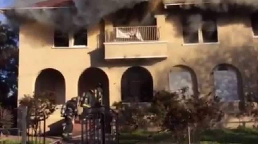 Heavy fire damages Stockton home