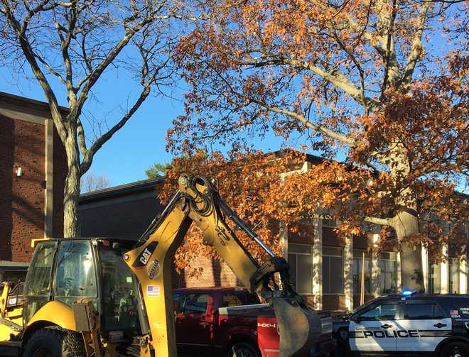 Stolen backhoe recovered after several vehicles damaged in Cambridge
