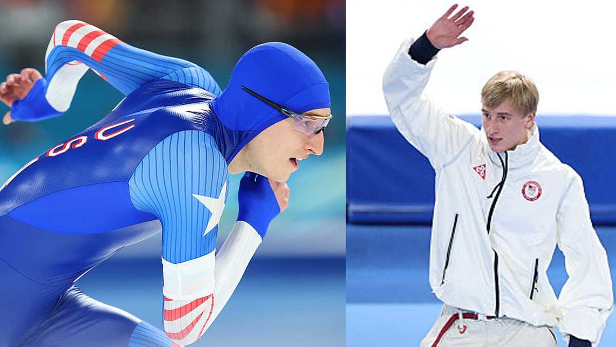 Watch: Jordan Stolz wins third Olympic medal in 1,500-meter race