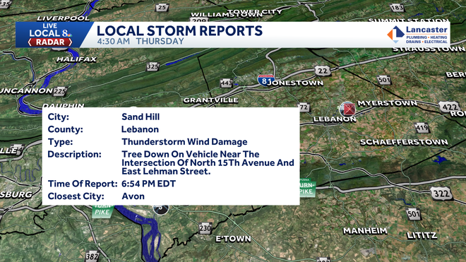 Powerful storm brings down trees, wires in Dauphin, Lebanon counties ...