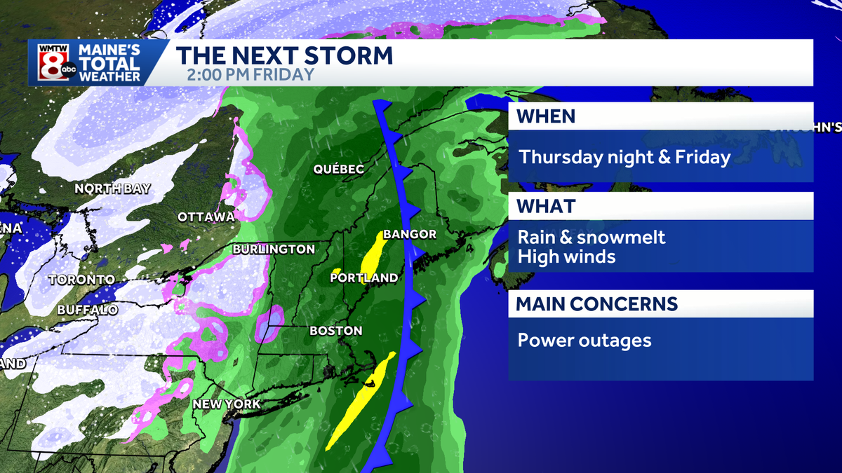 Maine's Total Weather is tracking rain and wind by Friday