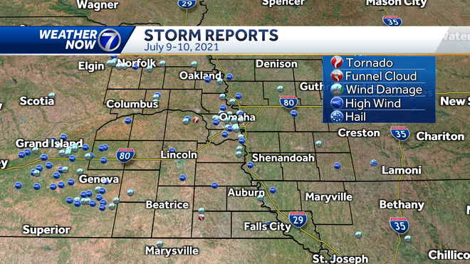 Recap: Severe wind and rain reports from the weekend storms
