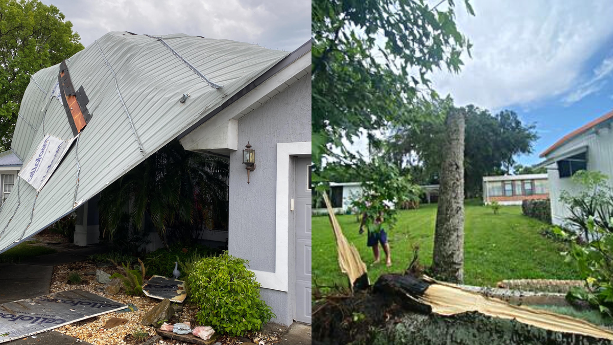 Severe Central Florida storms tear roof off home