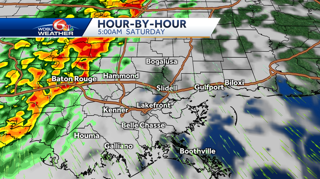 New Orleans Saturday storms Saturday rain