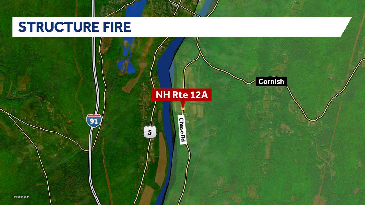 Multiple agencies battle third alarm structure fire in Cornish, NH