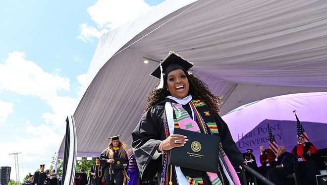 High Point University graduations take place in-person