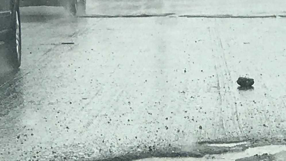 Large pothole closes lanes, damages cars on Mass Pike