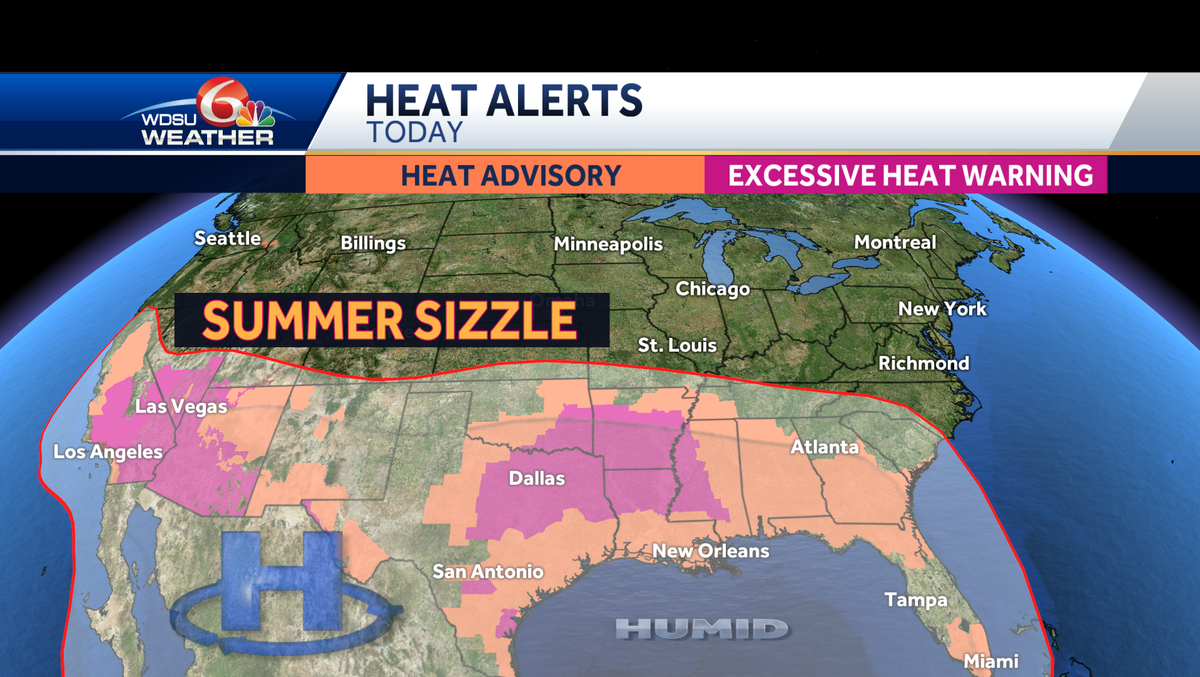 Very Hot & Humid into Saturday, Not as Hot Sunday
