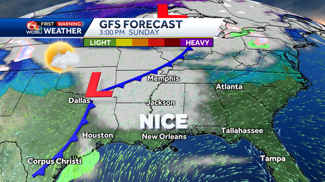 New Orleans forecast low temps high temp New Year's Eve forecast