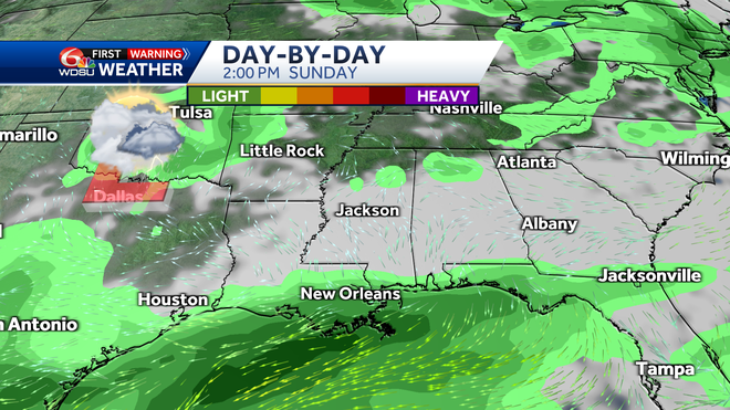 New Orleans Louisiana weather forecast record high rain chances