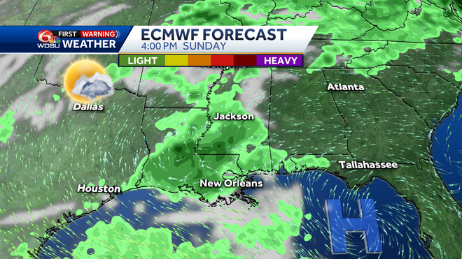 New Orleans weather forecast extreme heat warning high temp storm