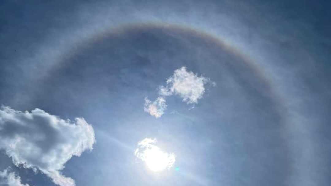 Much of Massachusetts sees rainbow around sun on Mother's Day