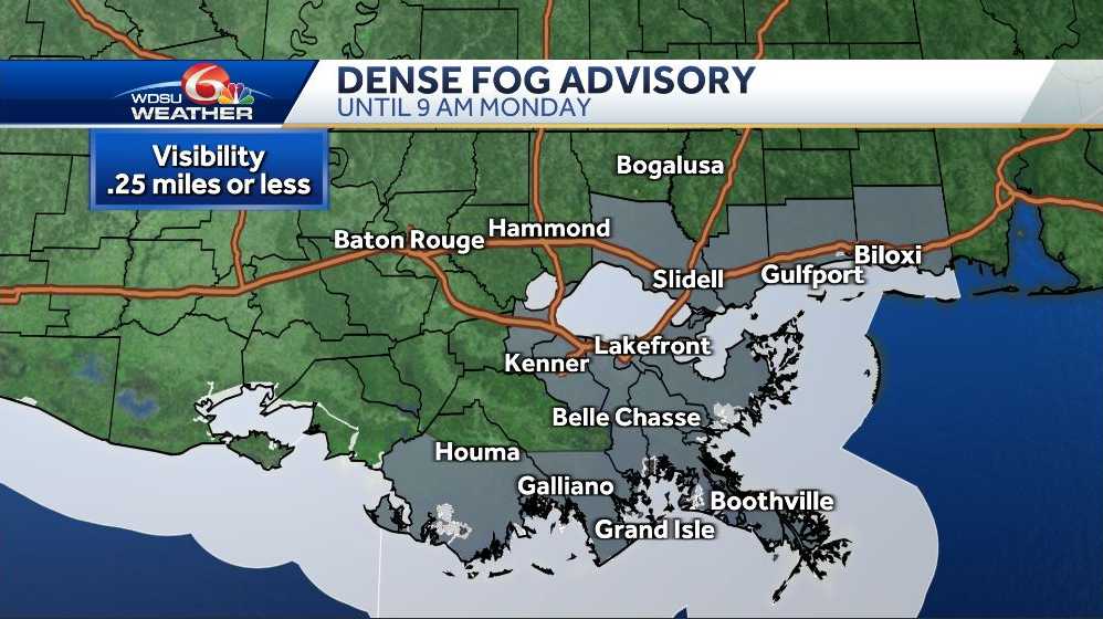 Dense Fog Advisory into your early morning commute