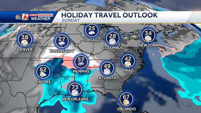 USA Holiday Travel Outlook and North Carolina's forecast