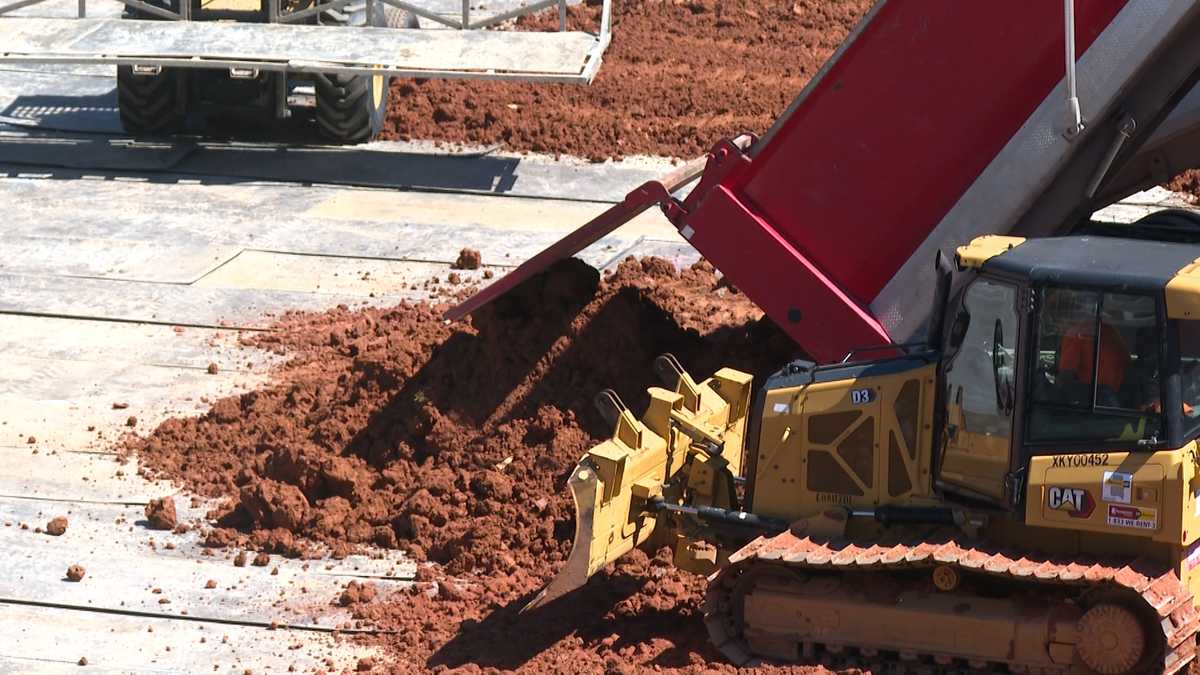 26 million pounds of local dirt poured into Protective Stadium for ...